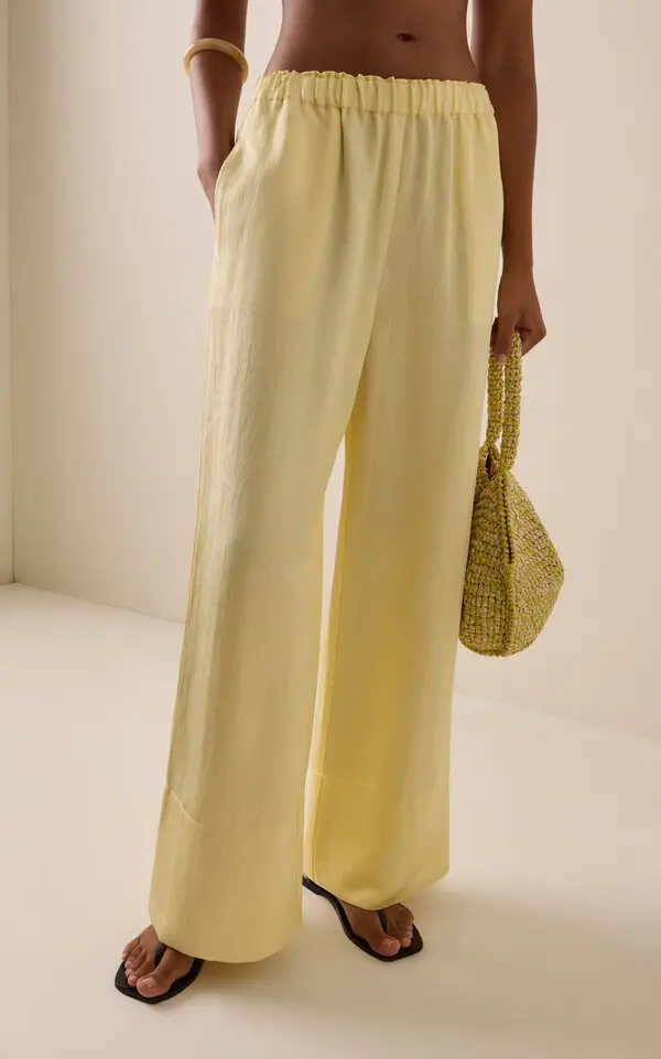 Bondi Born Faro Crepe Wide-leg Pants