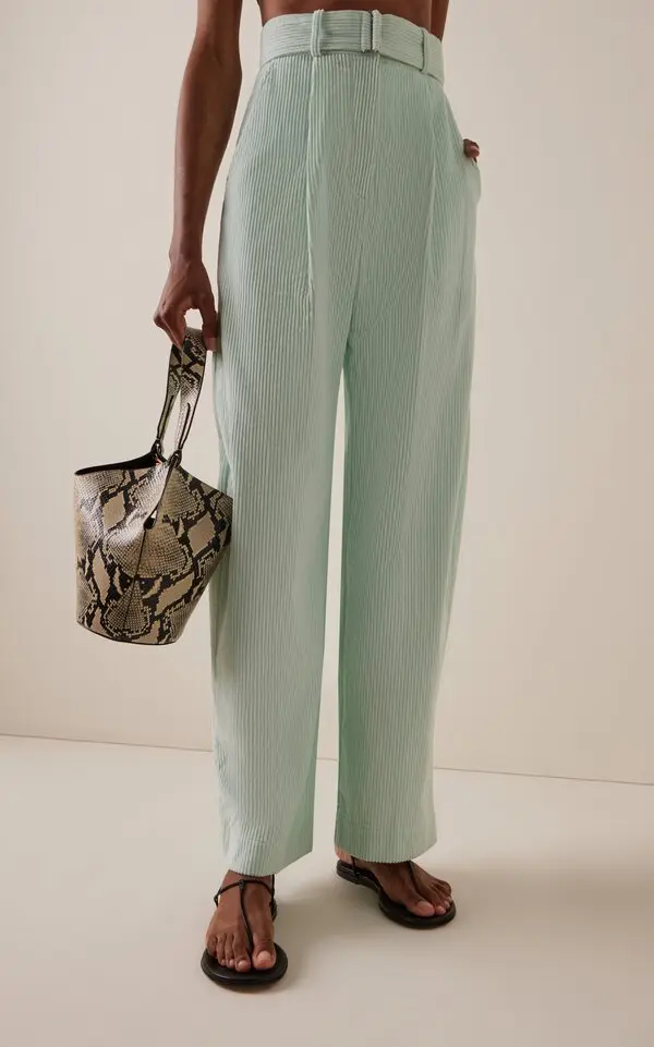 Matthew Bruch Pleated Barrel Corduroy Trouser
