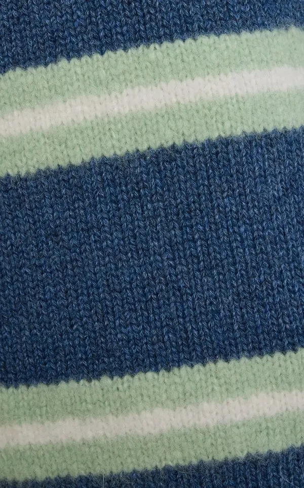 Matthew Bruch Striped Mohair Knit Cardigan