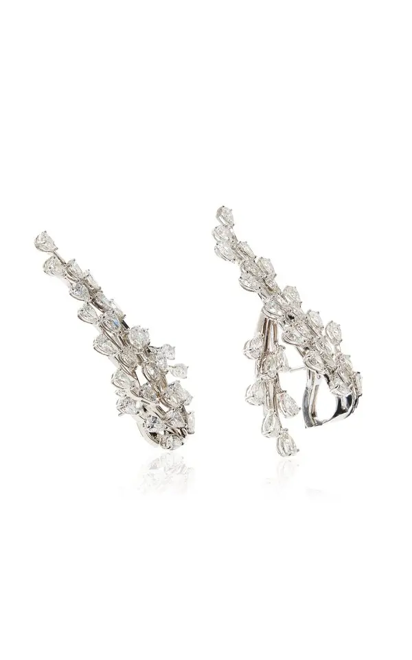 YESSAYAN 18k Gold Diamond Blossom Climber Earrings