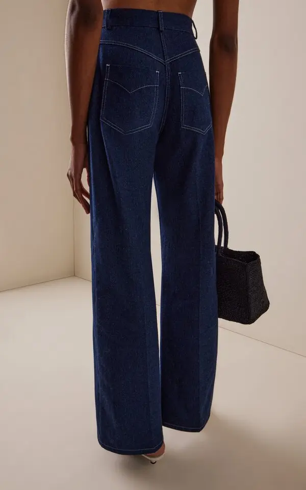 Matthew Bruch Denim Pocket Wide Leg Pant