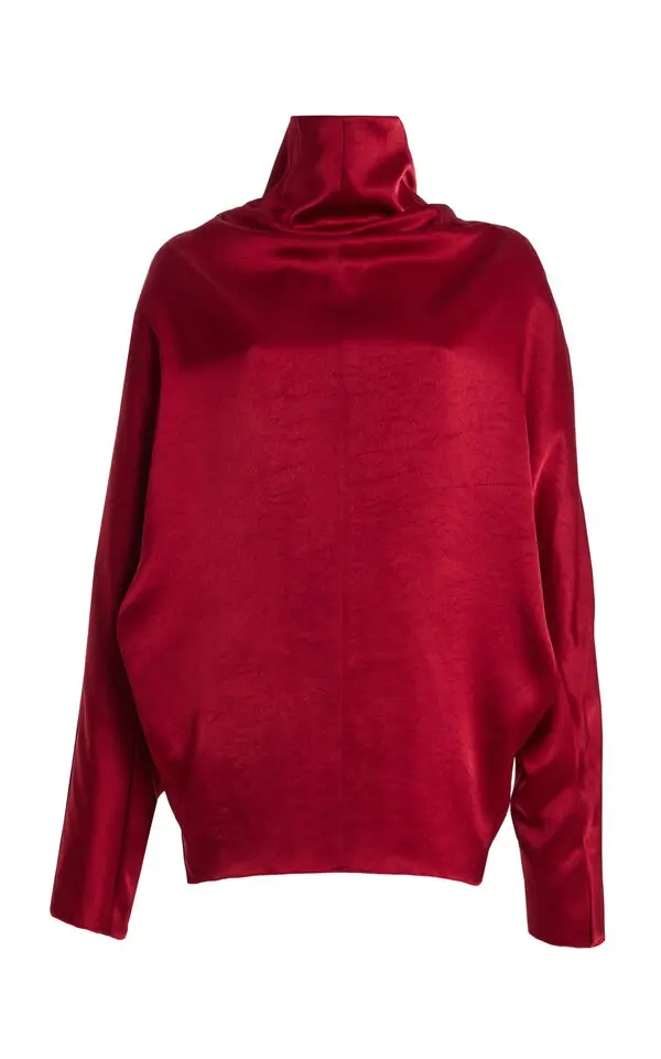 Citizens Of Humanity Ilaria Draped Satin Top - Red