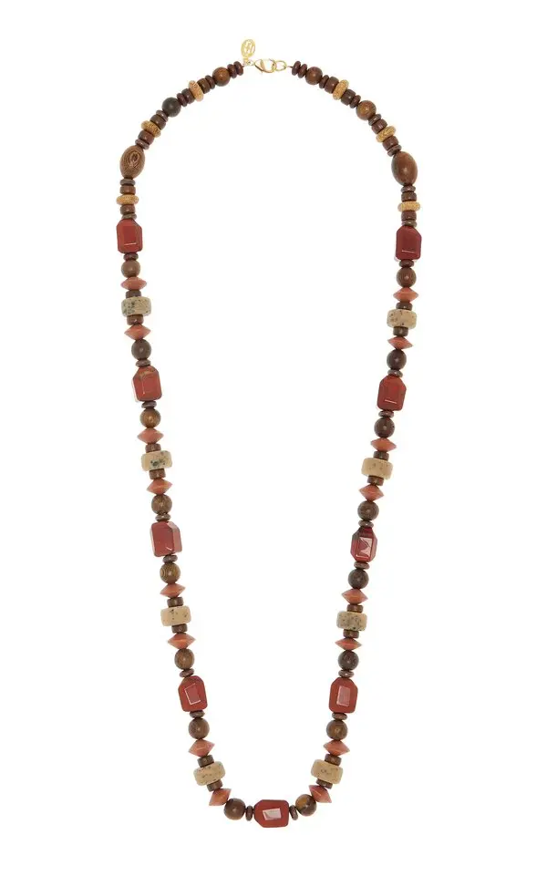 BEN-AMUN Exclusive Long Beaded Wood Necklace