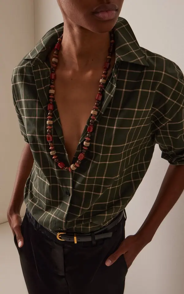 BEN-AMUN Exclusive Long Beaded Wood Necklace