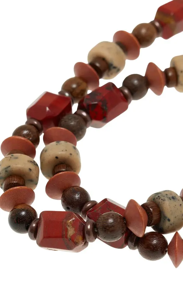 BEN-AMUN Exclusive Long Beaded Wood Necklace