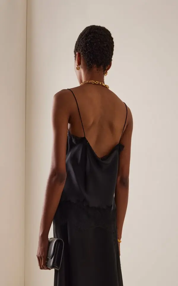 Lafayette 148 New York Lace-trimmed Silk Camisole