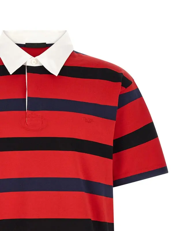 Prada Striped Polo Shirt