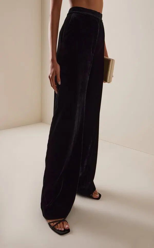 Lela Rose Crushed Velvet Molly Pant