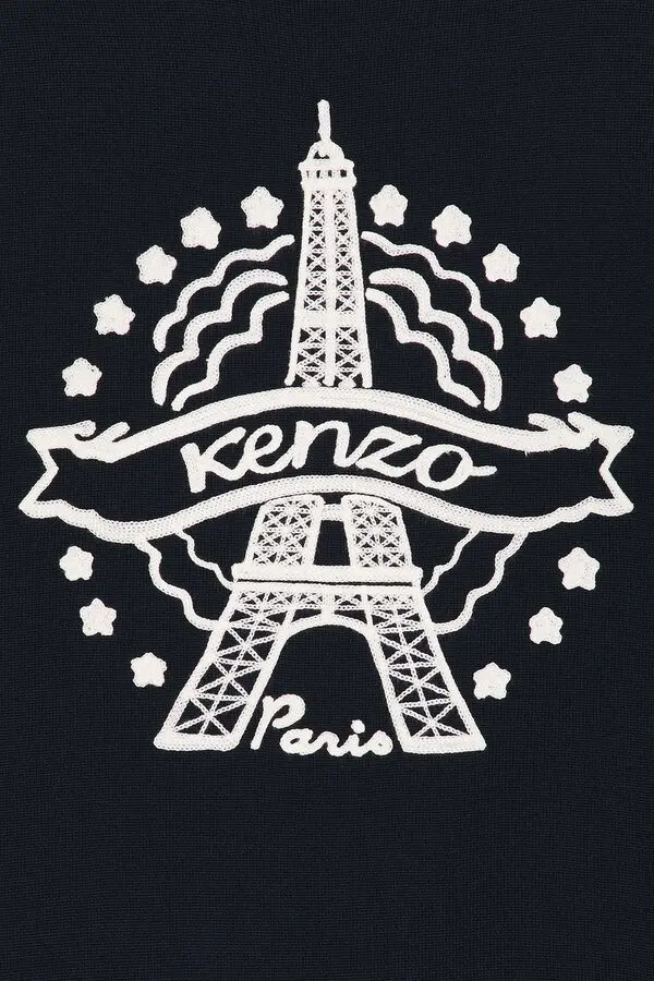 Kenzo Eiffel Tower Design T-shirt - Blue Black