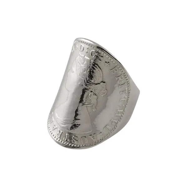 VON TRESKOW Curved Coin Ring
