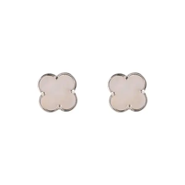 VON TRESKOW Clover Mother Of Pearl Stud Earrings