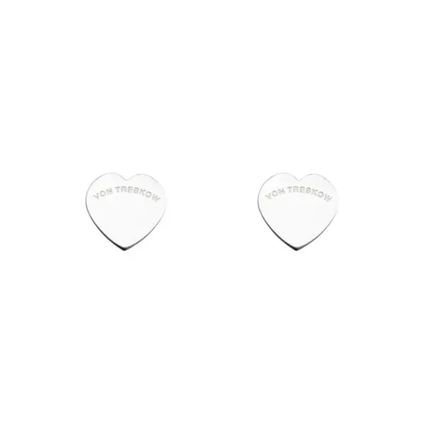 VON TRESKOW Mini Vt Flat Heart Studs