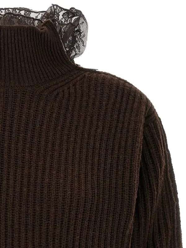 Giuseppe Di Morabito Ribbed Lace Sweater