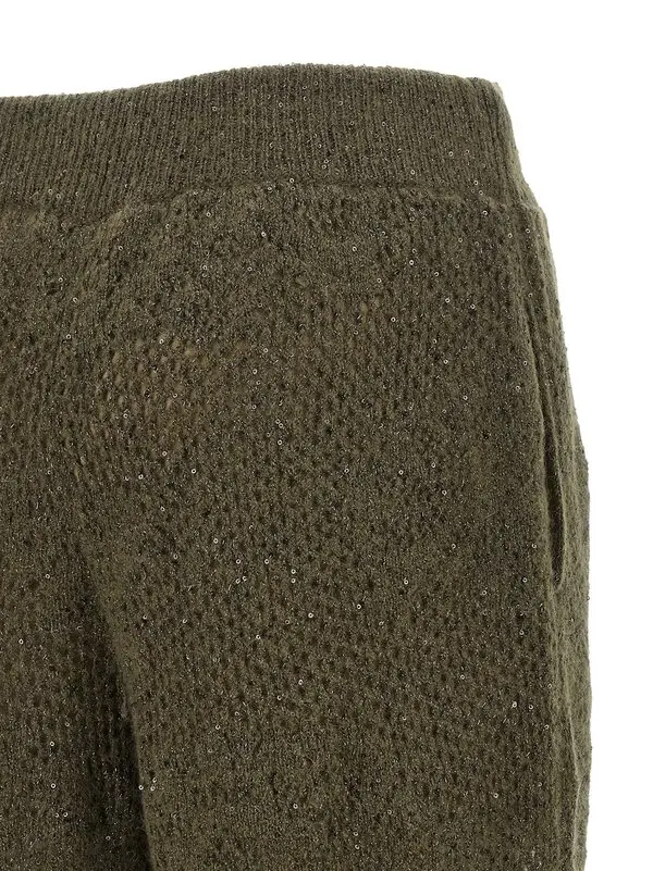 Brunello Cucinelli Track Flower Lace' Pants