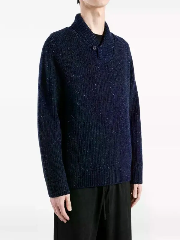 Barbour Flecked Shawl-collar Sweater