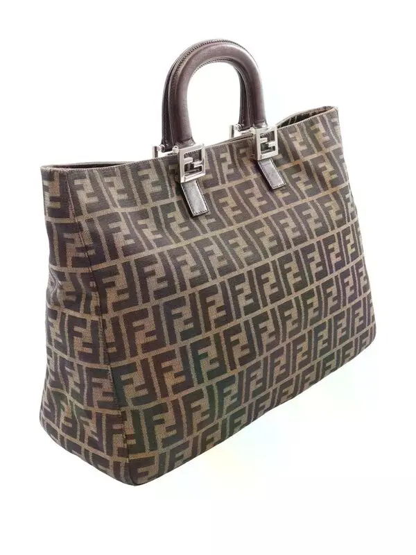 Fendi 2000-2010 Large Zucca Canvas Twins Tote Bag