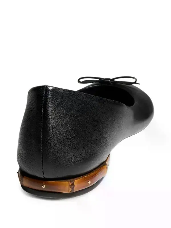 Gucci Bamboo-detail Bow Ballet Flats