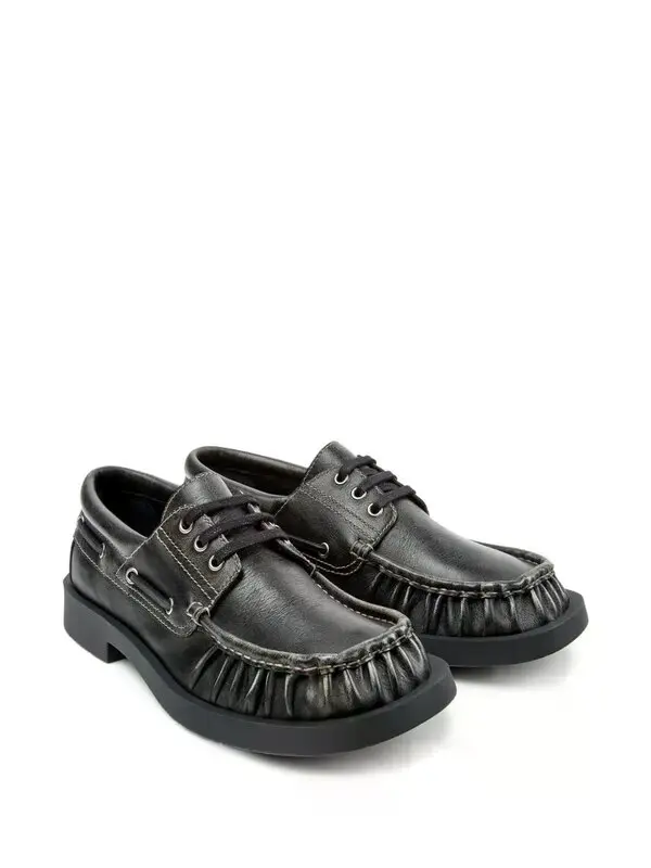 Camper Mil 1978 Leather Boat Shoes - Black