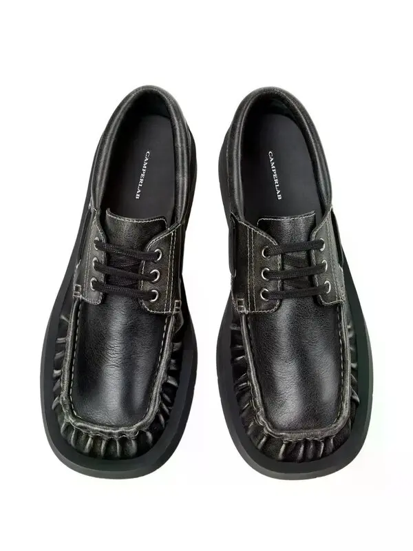 Camper Mil 1978 Leather Boat Shoes - Black
