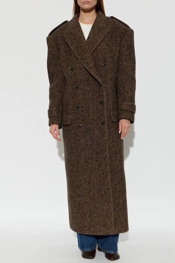 THE MANNEI Herringbone Wool Coat