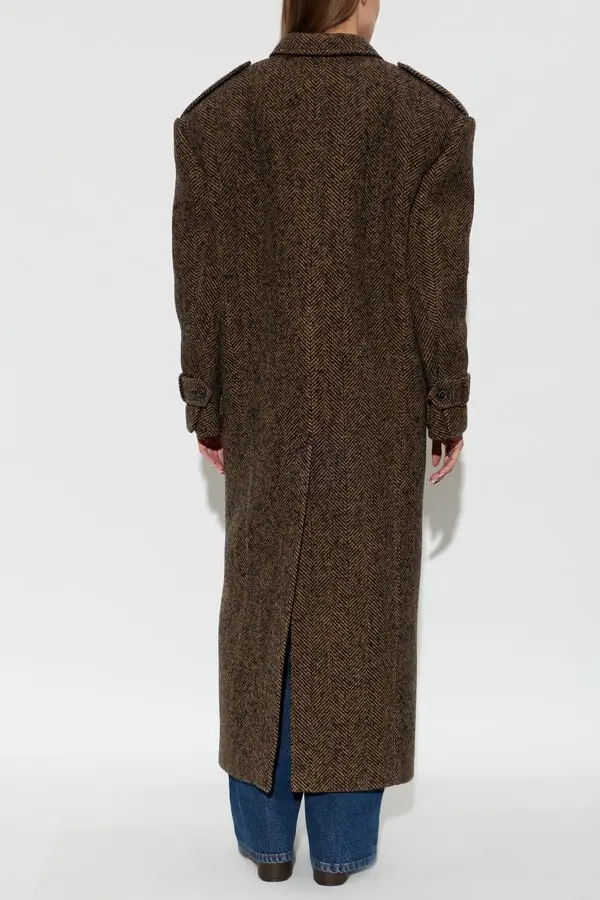 THE MANNEI Herringbone Wool Coat