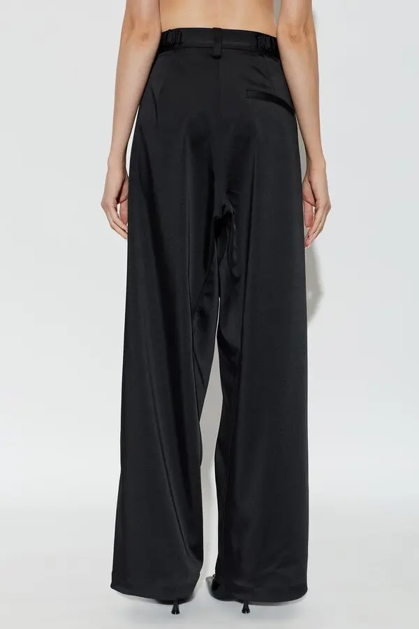 THE MANNEI Satin Wide-leg Trousers By