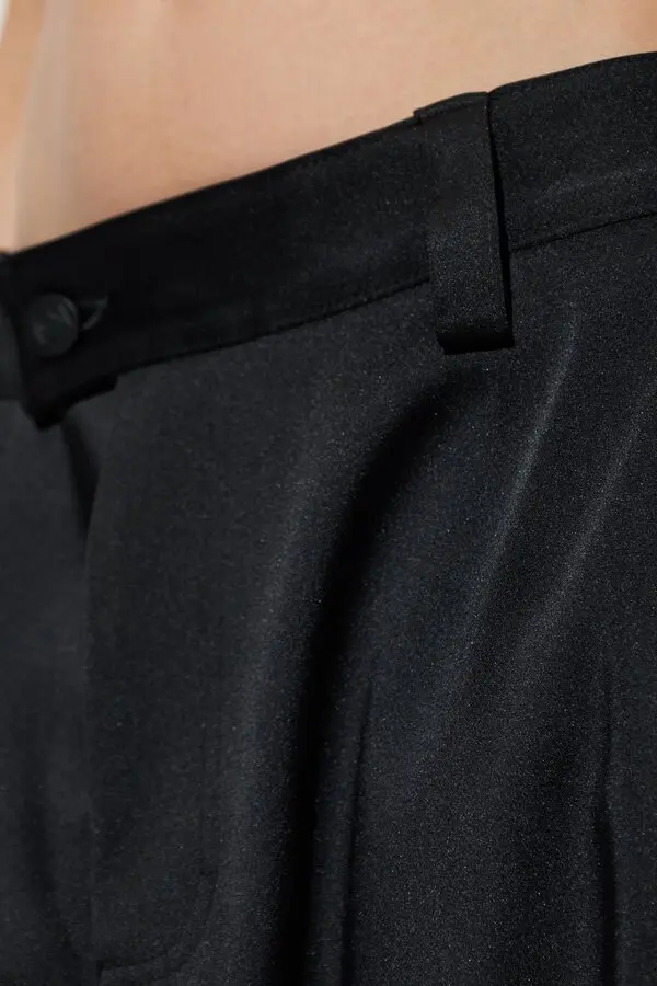 THE MANNEI Satin Wide-leg Trousers By