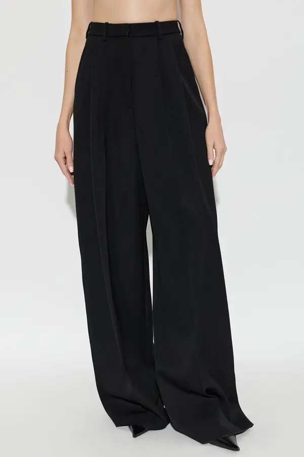 Balenciaga Wide-leg Wool Trousers