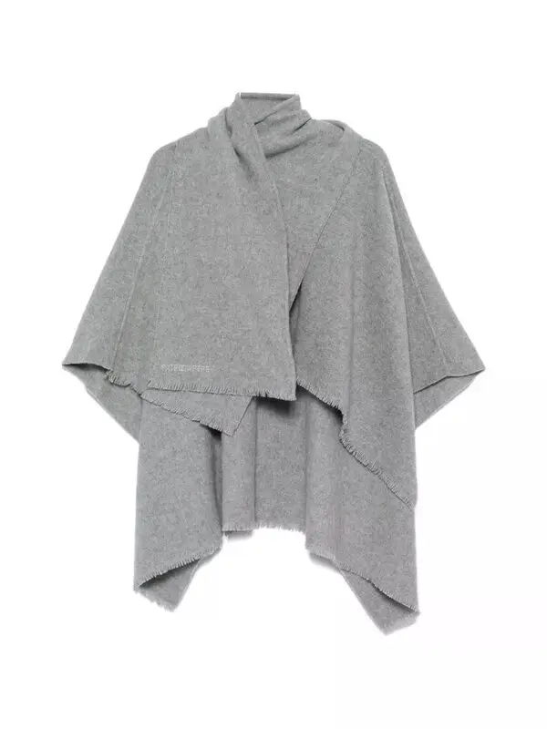Patrizia Pepe Logo-embroidered Fringed Cape
