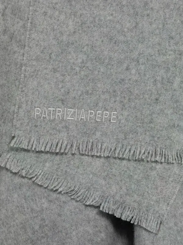 Patrizia Pepe Logo-embroidered Fringed Cape