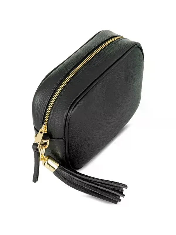 APATCHY LONDON The Tassel Leather Crossbody Bag - Black