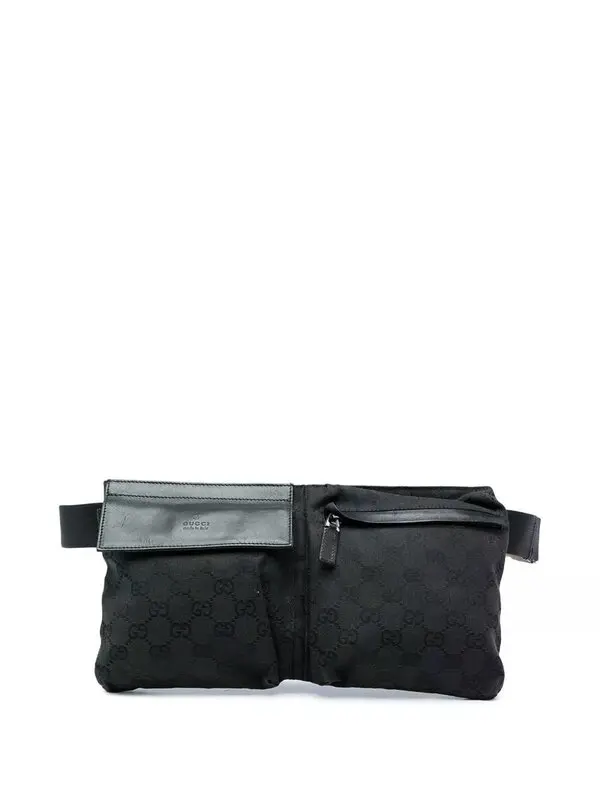 Gucci 2000-2015 Gg Canvas Double Pocket Belt Bag