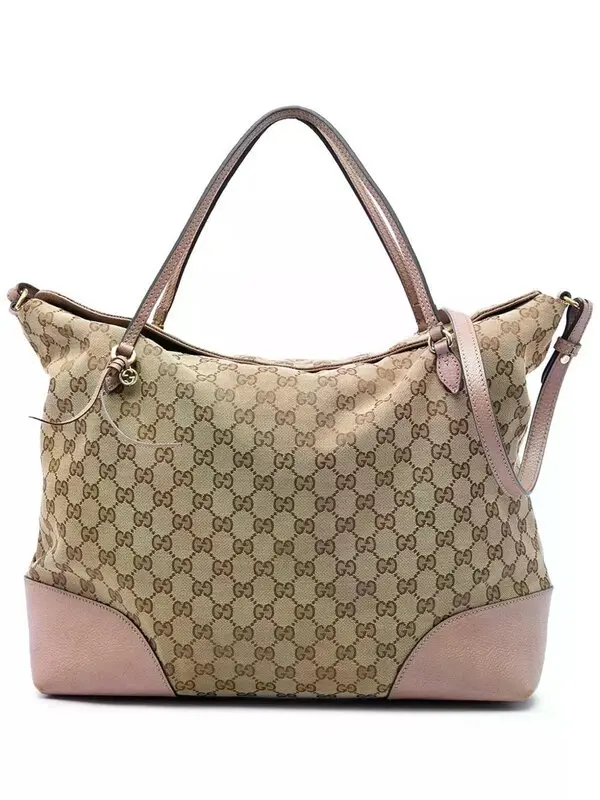 Gucci 2016-2026 Large Gg Canvas Bree Fold Over Tote Satchel