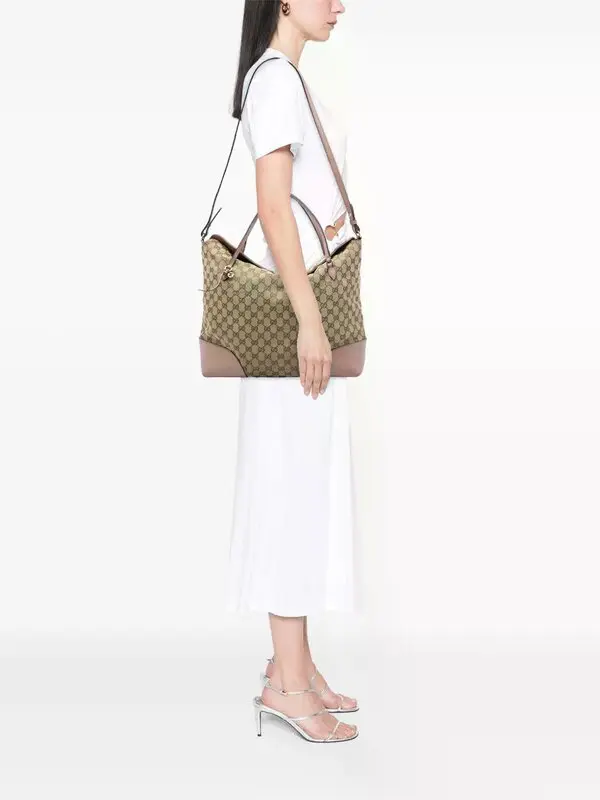 Gucci 2016-2026 Large Gg Canvas Bree Fold Over Tote Satchel