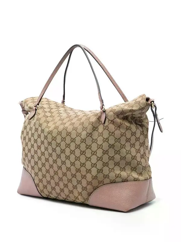 Gucci 2016-2026 Large Gg Canvas Bree Fold Over Tote Satchel