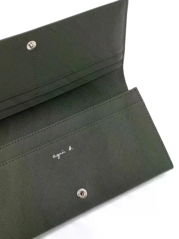 AGNES B. Leather Long Wallet