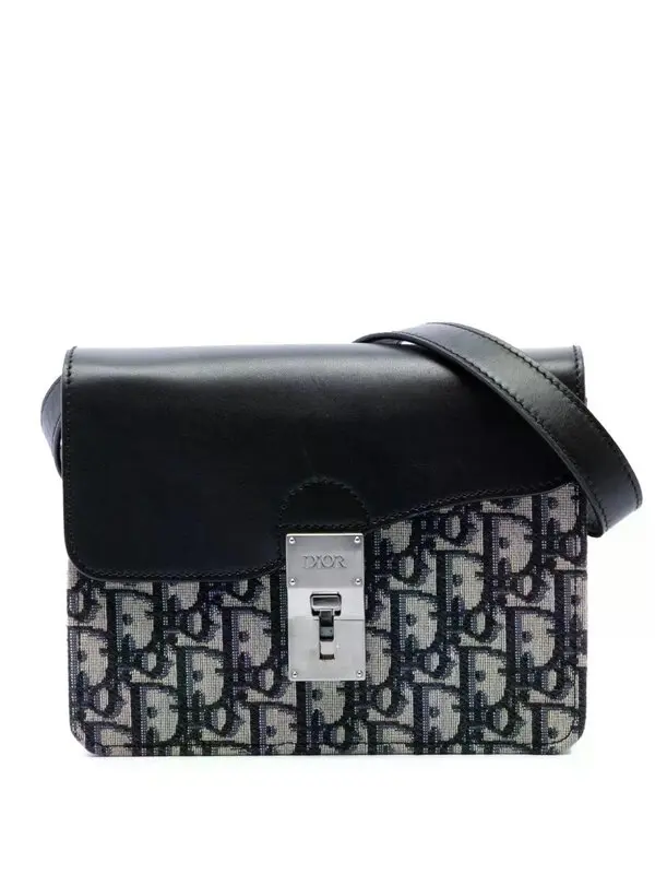 Dior 2020 Mini Oblique Canvas Saddle Convertible Belt Pouch Crossbody Bag - Blue