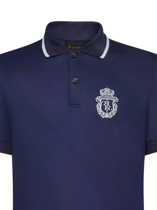 BILLIONAIRE Crest-embroidered Polo Shirt
