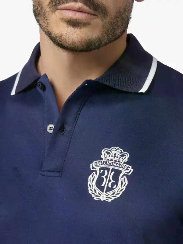 BILLIONAIRE Crest-embroidered Polo Shirt