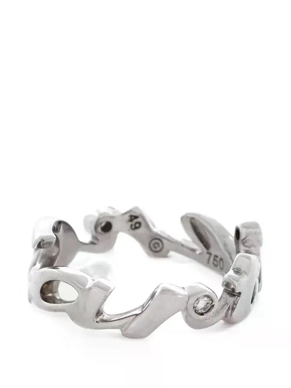 Cartier Signature 3 Diamonds 18k White Gold With Diamonds Ring - Silver