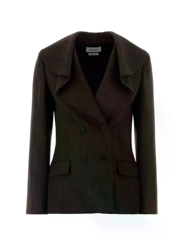 Alexander McQueen Ruffled Double-breasted Blazer
