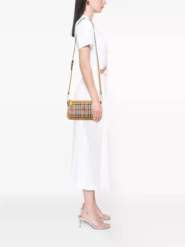 Burberry 2000-2017 Haymarket Check Coated Canvas Peyton Crossbody Bag