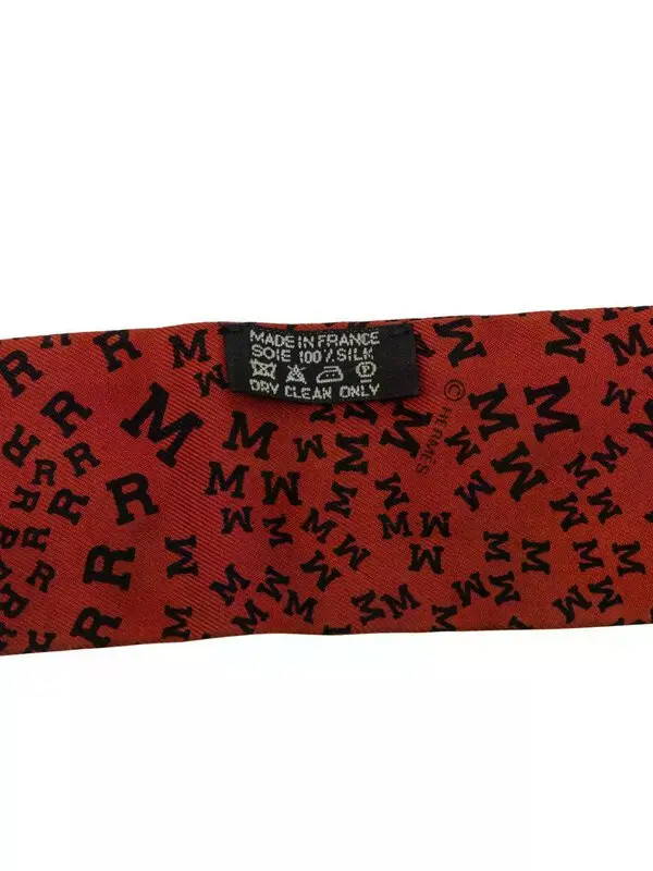 Hermès 1999-2007 Scattered Letters Silk Twilly Scarf Scarves