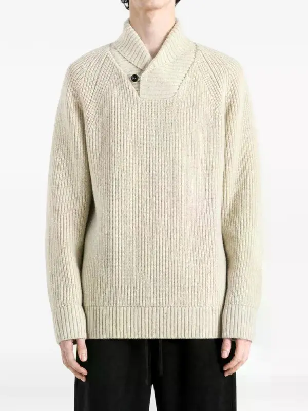 Barbour Fleck Ribbed Shawl-collar Sweater