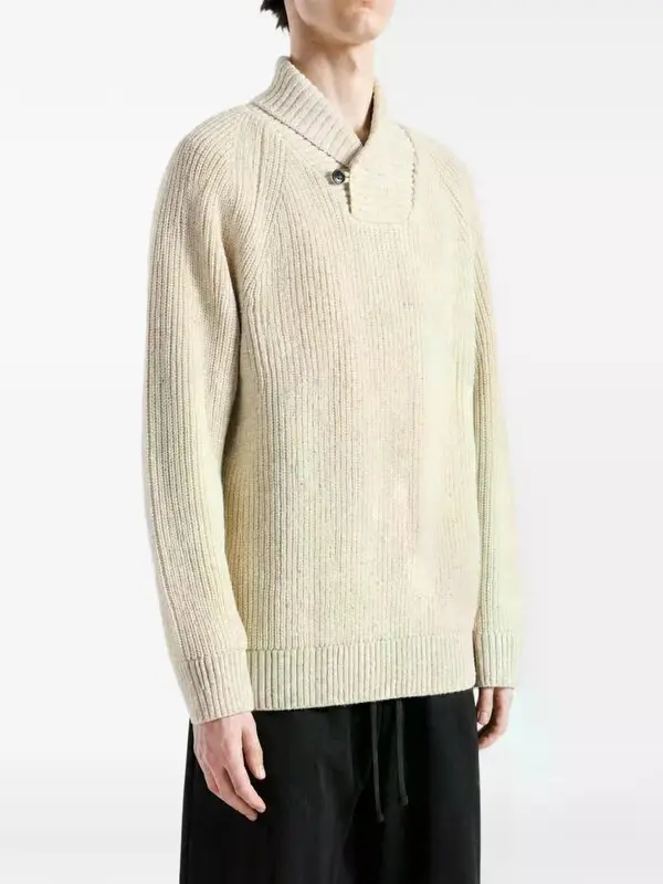 Barbour Fleck Ribbed Shawl-collar Sweater