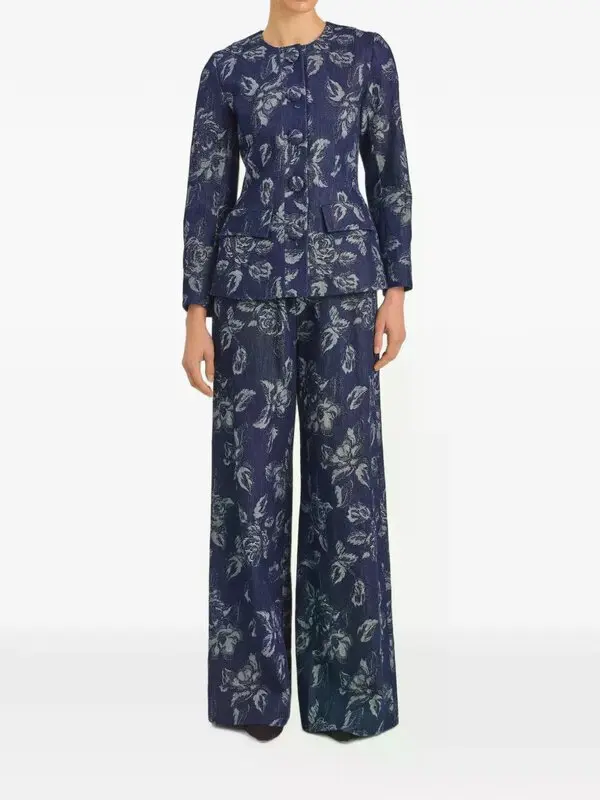 MARKARIAN Ila Floral-print Wide-leg Trousers