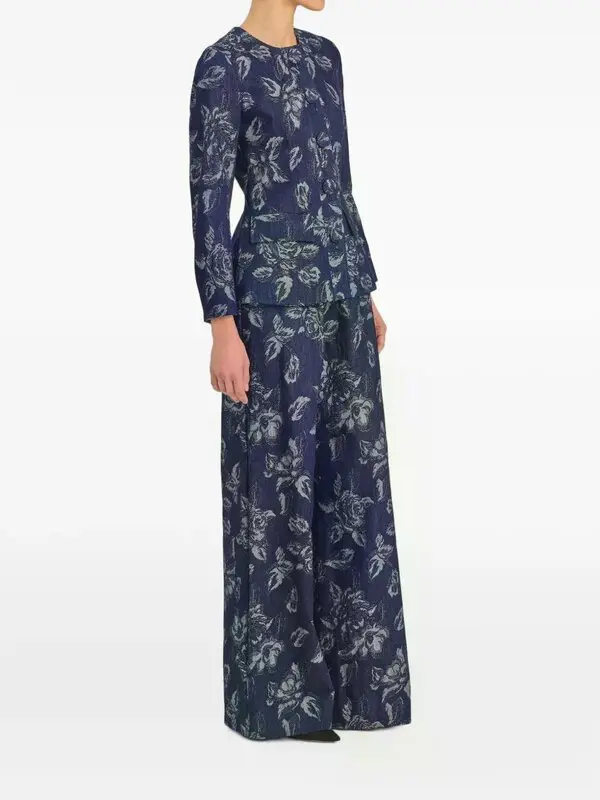MARKARIAN Ila Floral-print Wide-leg Trousers