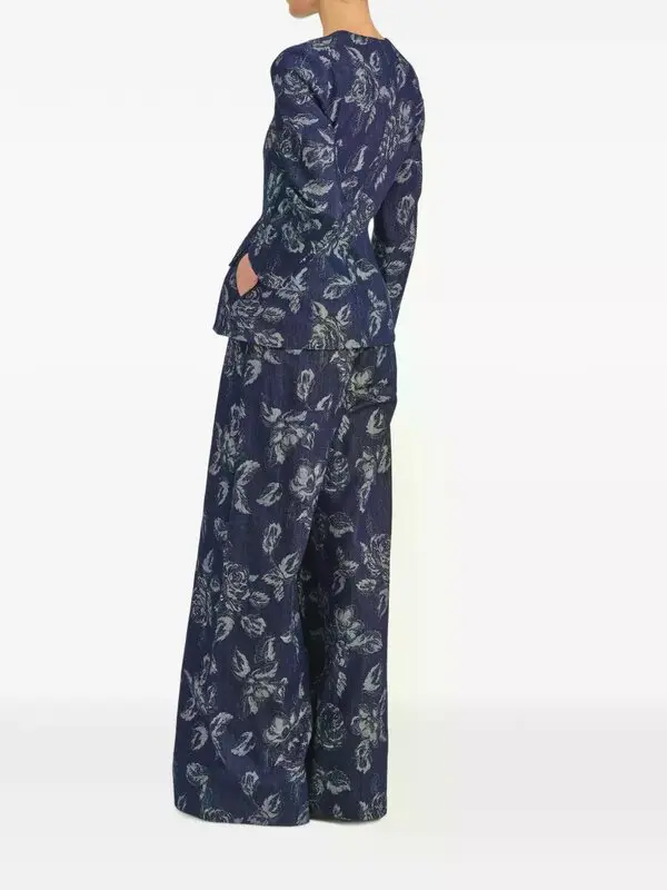 MARKARIAN Ila Floral-print Wide-leg Trousers