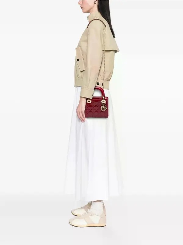 Dior 2018 Mini Patent Cannage Lady Satchel