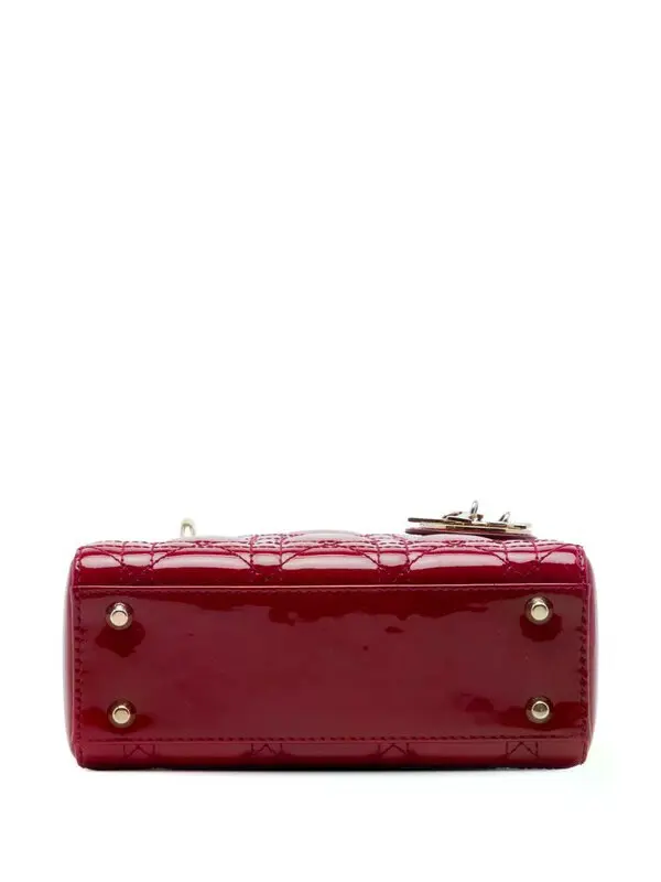 Dior 2018 Mini Patent Cannage Lady Satchel